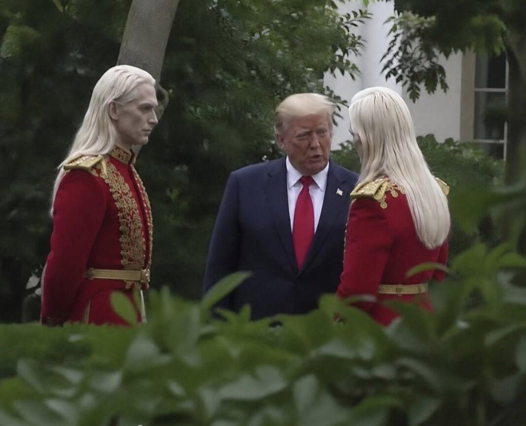 AI Elves Photobomb Trump in Viral White House Image